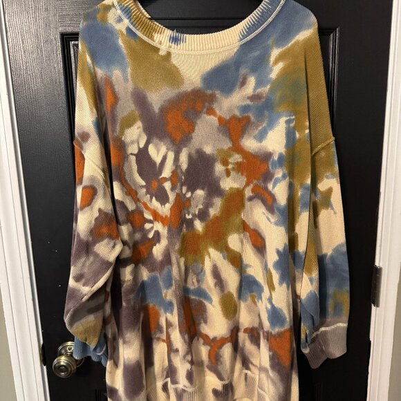 NATURAL LIFE | Sweaters | Womens Oversized Long Sweater Tye Dye ...